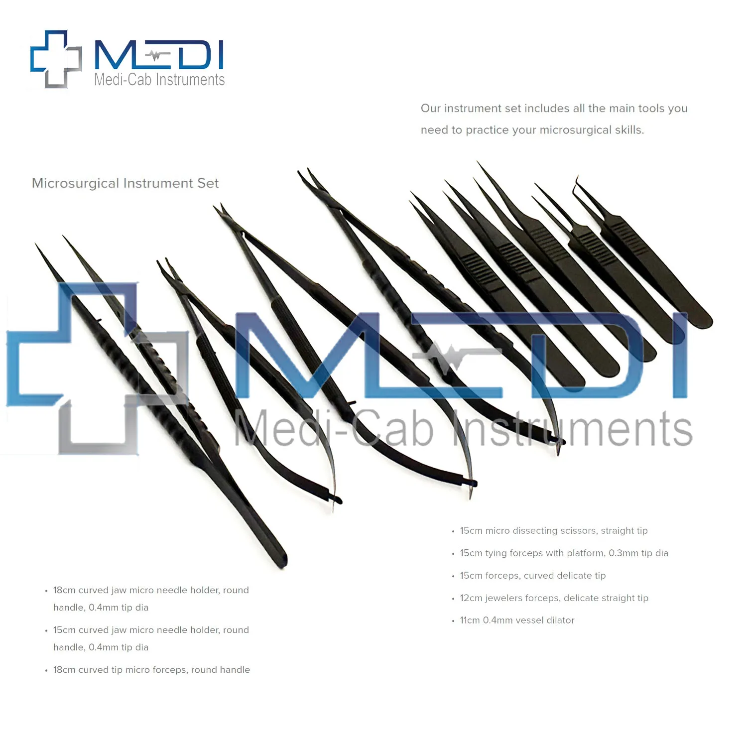 Basic Micro Surgical Instruments Set Micro Surgery Set Black| Alibaba.com