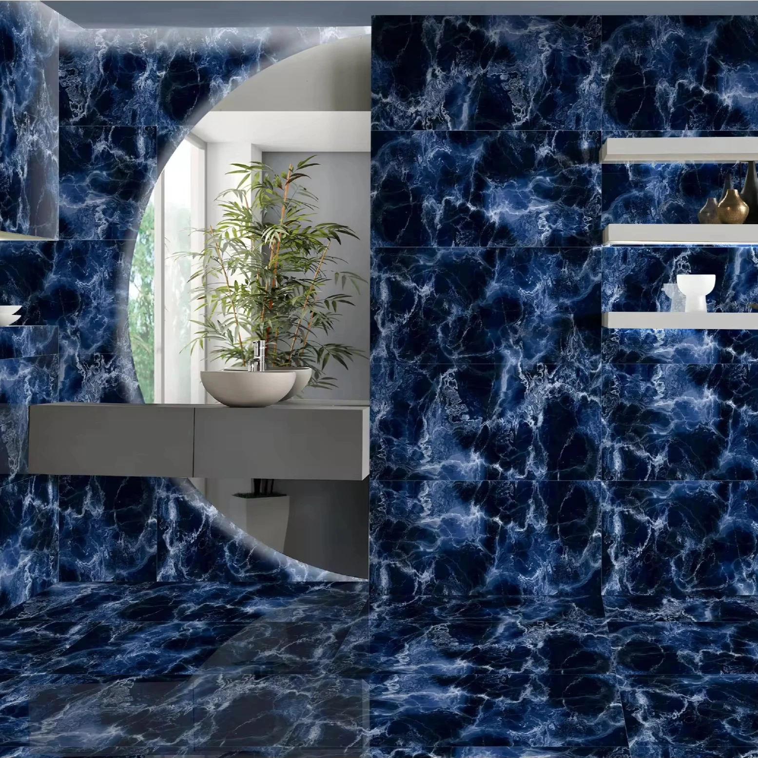 600x1200mm High Gloss Porcelain Tiles Teal Onyx - Buy Tiles Tiles For ...