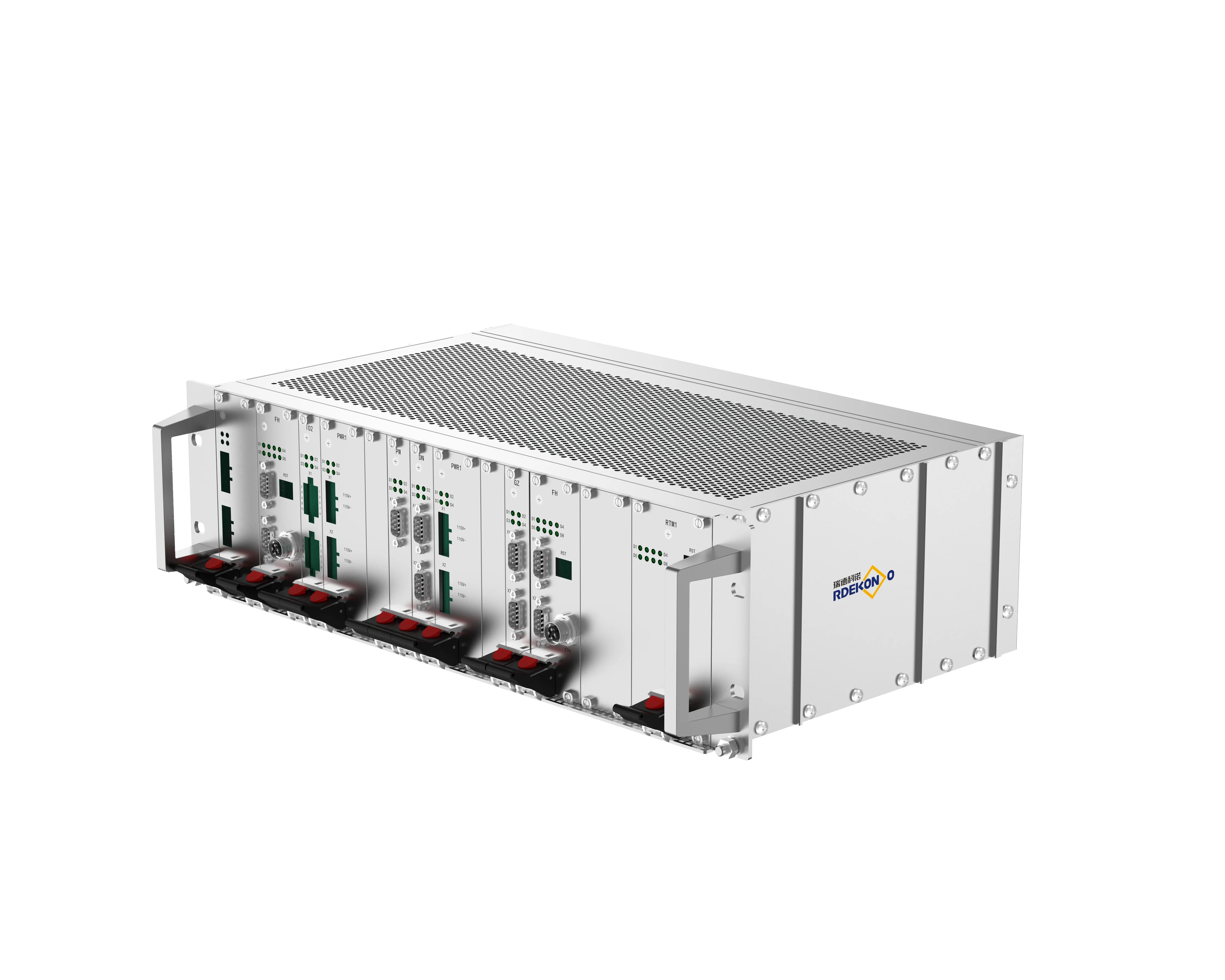 RDEKONO Rugged Subrack 6U Card Chassis CPCI / ATCA / VPX Card Guide ...