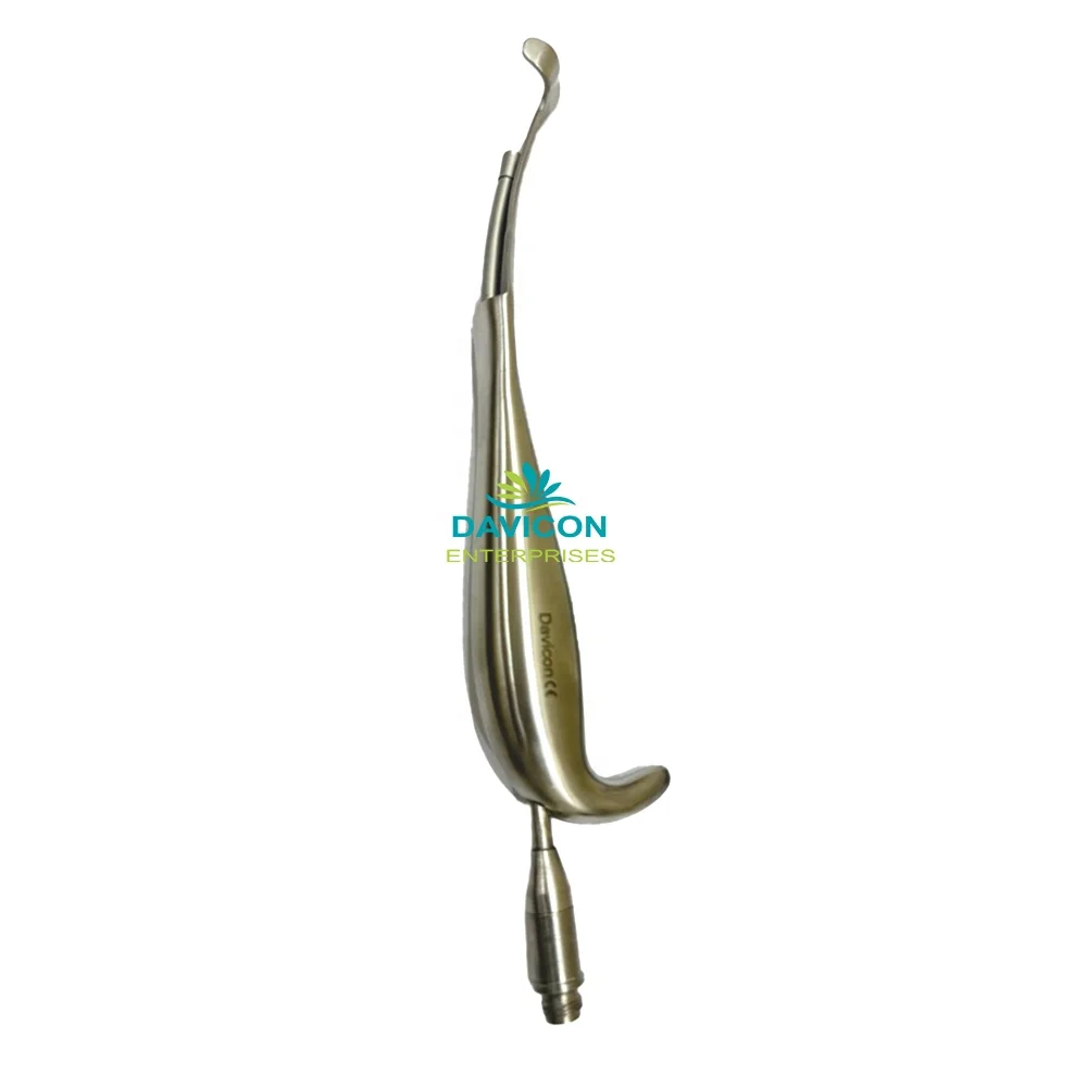 STAINLESS STEEL BAUER SIGMOID NOTCH RETRACTOR FIBER OPTIC RIGHT HOOK ...