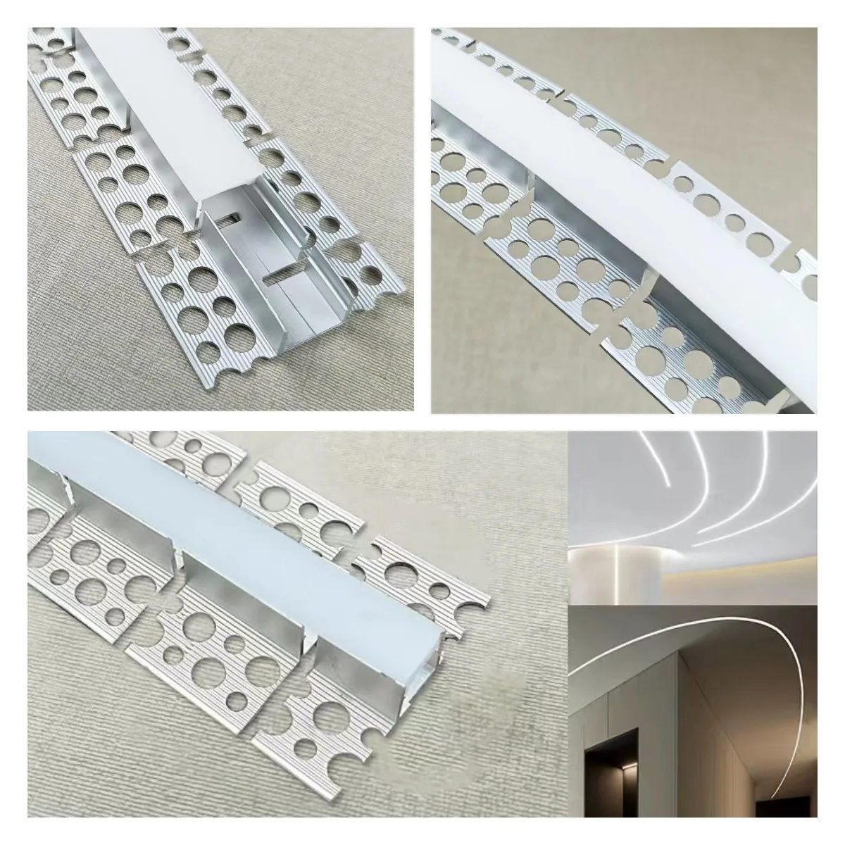 Flexible Bendable Aluminium Recessed Office Led Linear Light 20w 36w ...