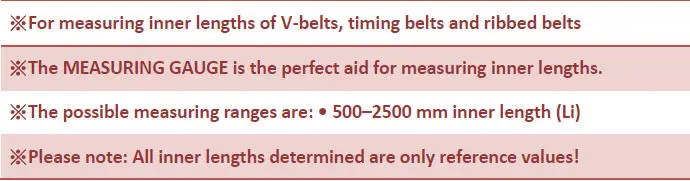 Belt Length Measuring Tool - V-Belt Measurement Gauge for Accurate ...