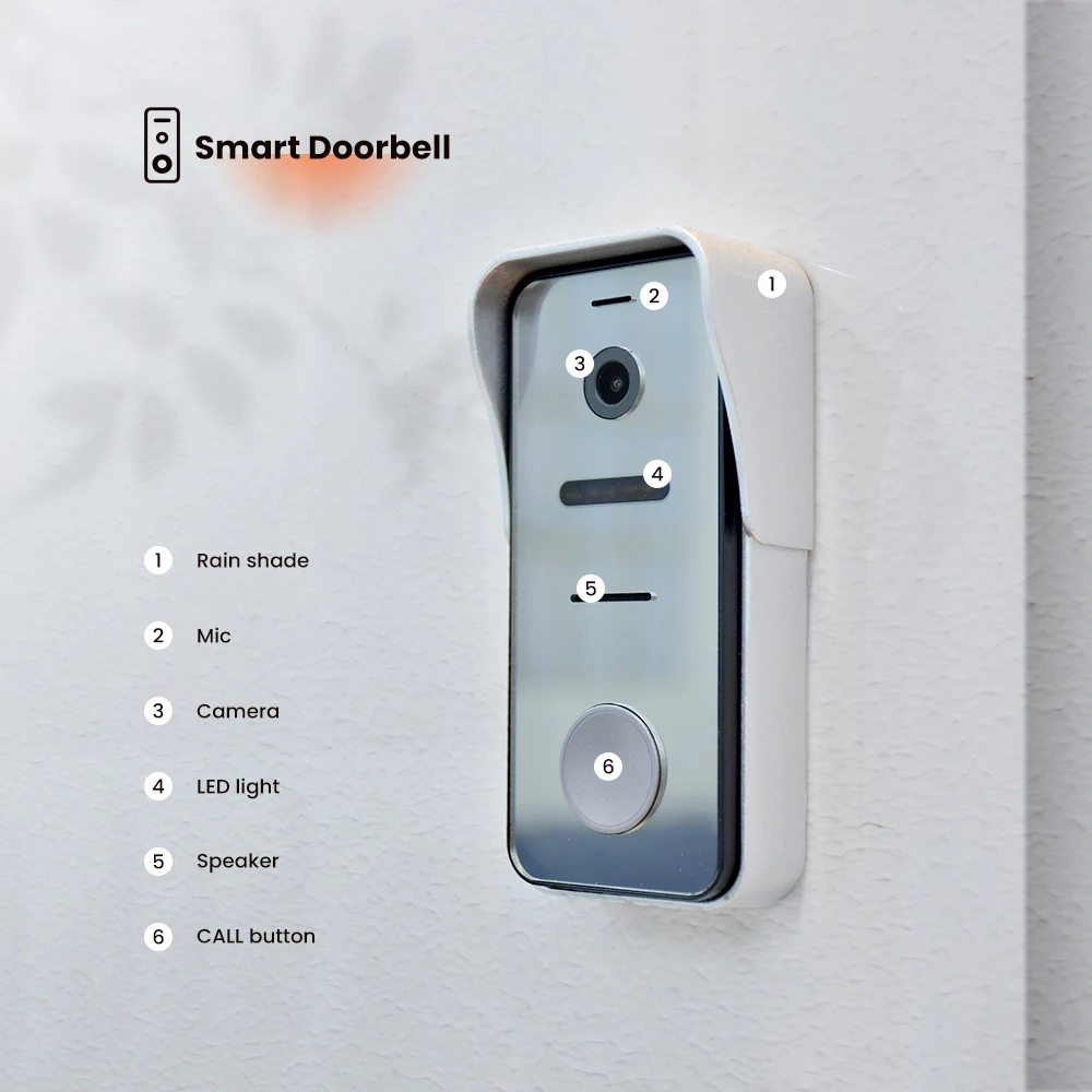 4 Wire Video Door Phone Intercom System for Home Security