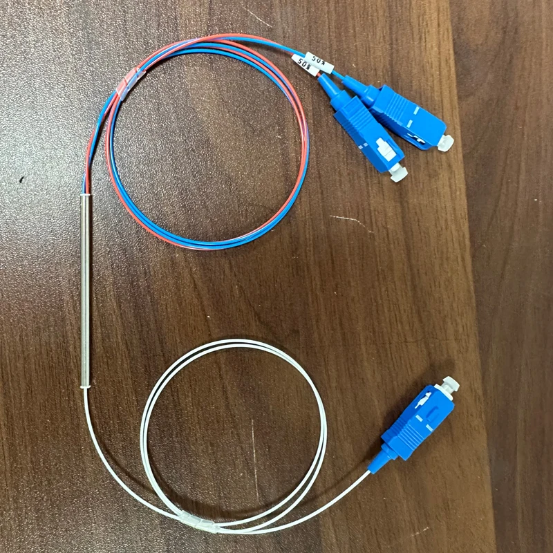 1x2 PLC Splitter FTTH 1310 1490 1550nm SC UPC FBT Coupler Fiber Network ...