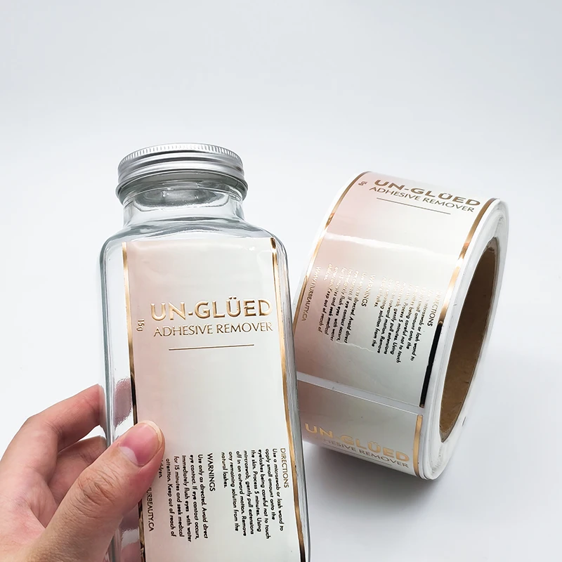 Transparent Vinyl Stickers Logo Plastic Label Printing Custom Cosmetic ...