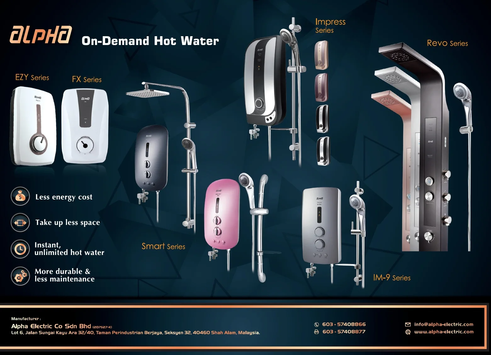 2025 Luxury SMART REVO-i Electric Instant Water Heater Built-In DC Pump ...