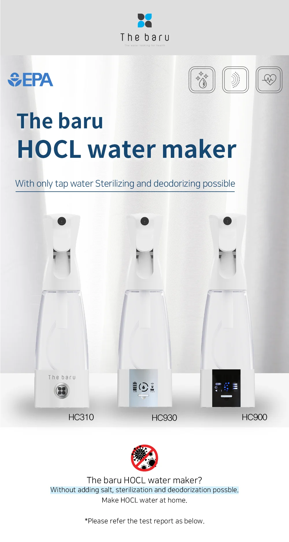 H&CARE HC310 Portable HOCL Water Maker - Safe & Efficient