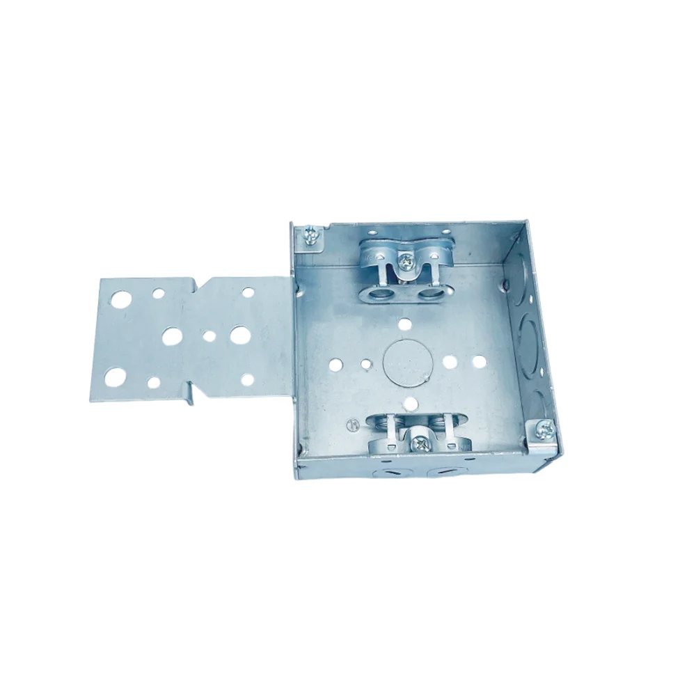 4"square Welded Boxes For Bx/mc Cable With Brackets 1-1/2" Deep - Buy ...
