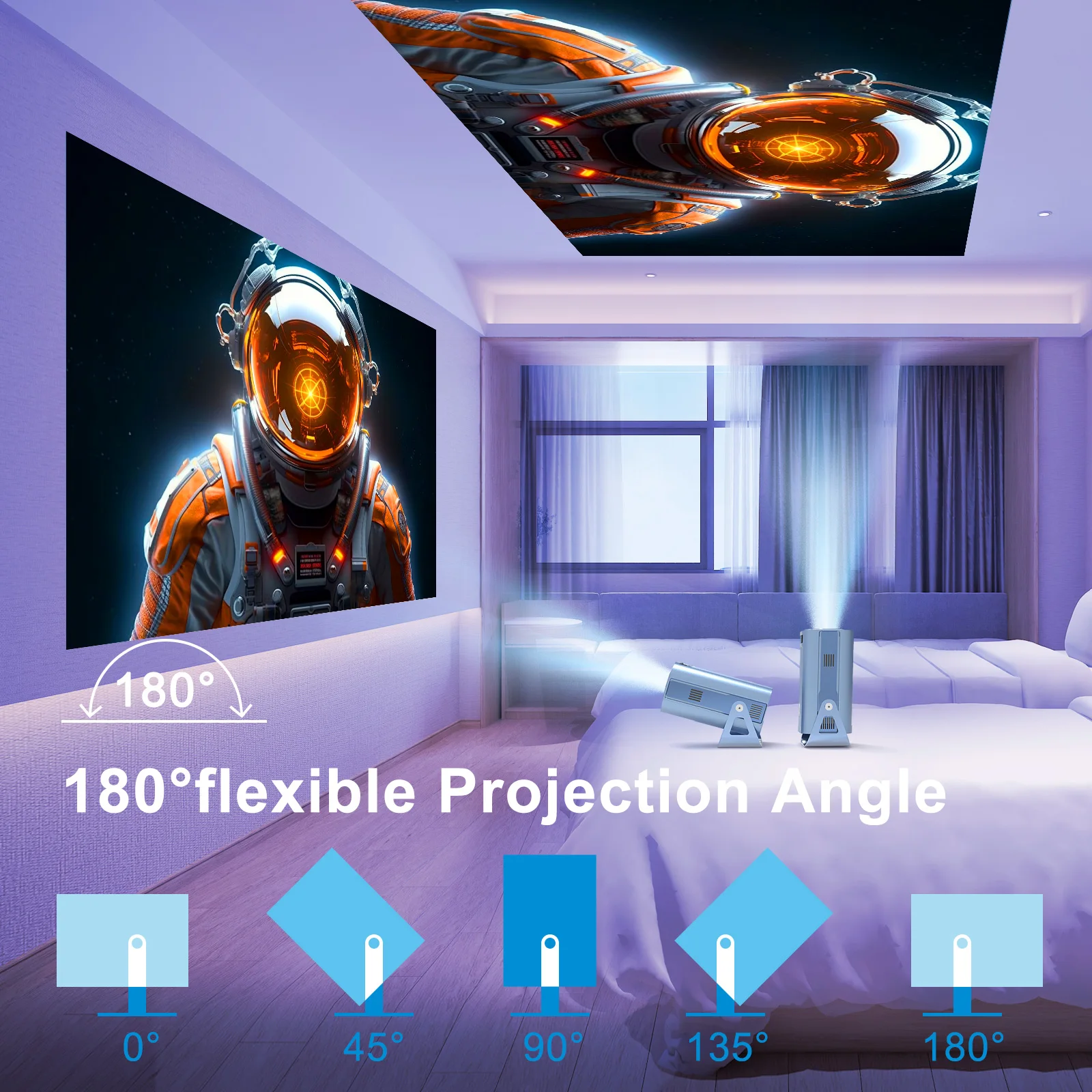 H96 Max B11 Projector - 200 ANSI Lumens, 4K, Android 11