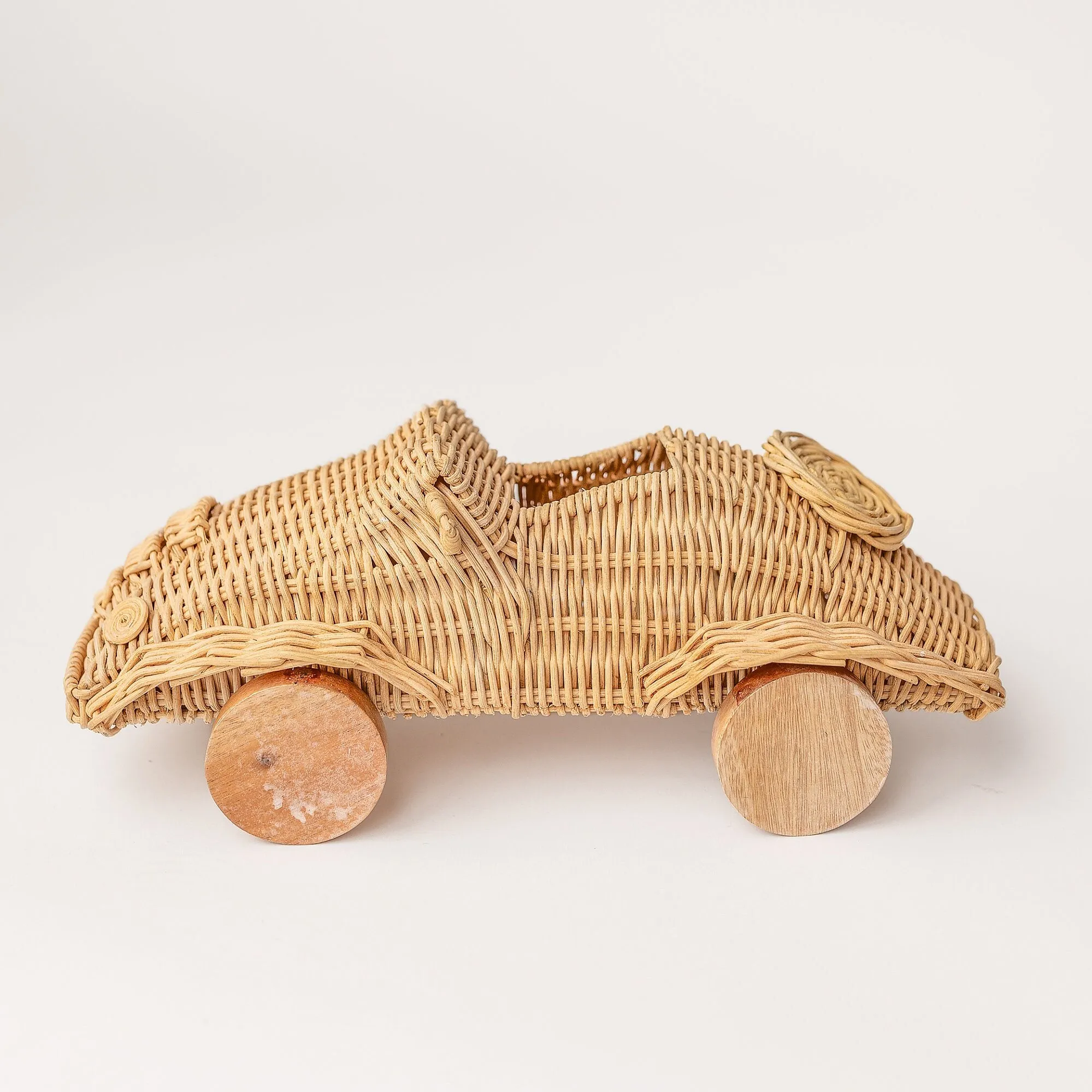 Modern Small Mini Model Natural Rattan Car Toy for Kids Top Selling ...