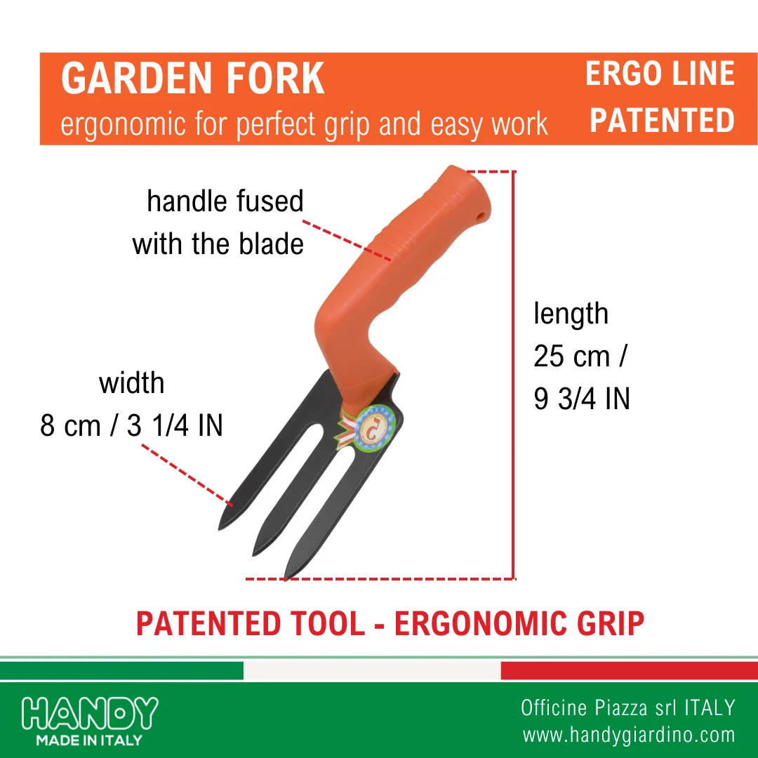 Italian Produced High Quality Steel Plastic Hand Fork for Gardening ...