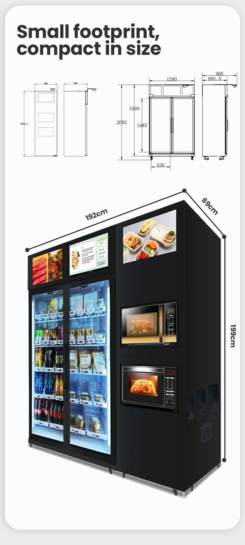 Office Salad Fruit Bento - Smart Fridge Vending Machine
