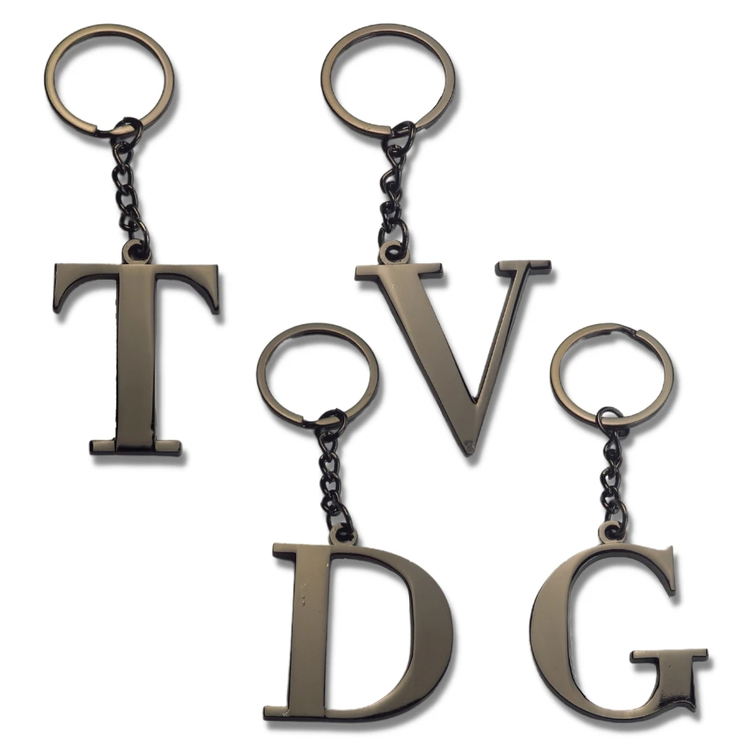 Open Design English Alphabet Letter Keychain Initial - Buy Letter ...