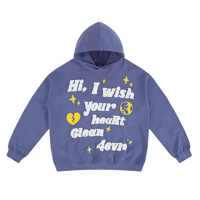 Bubble Letters 3d Puff Print Hoodie Custom Unisex Oversized Fleece ...