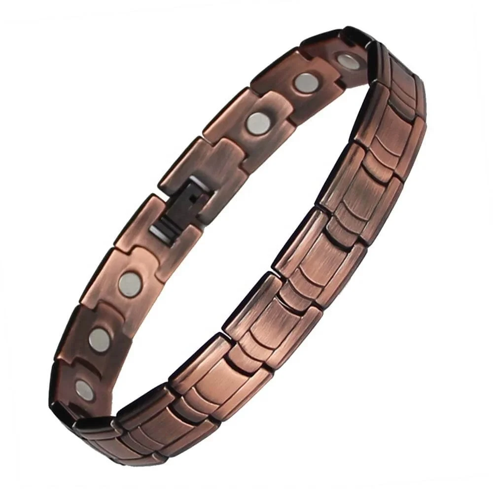 Fashion Men Pure Copper Magnetic Therapy Bracelet for Arthritis Pain ...