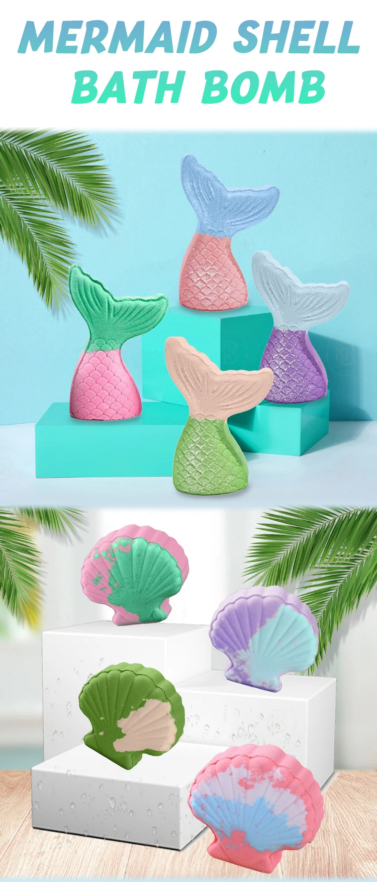 Custom Wholesale Natural Foaming Aromatherapy Sea Shells Bath Bombs ...