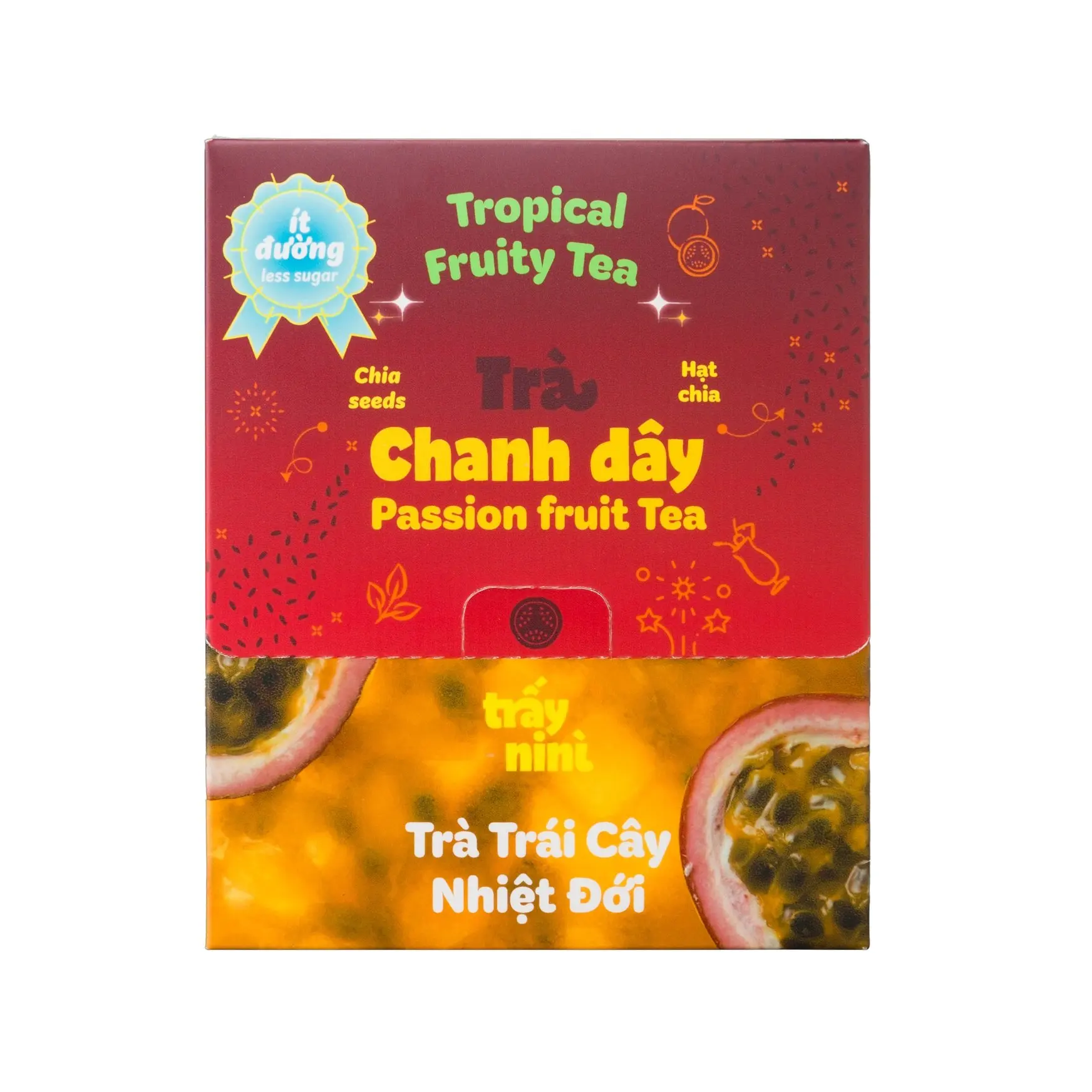 Viet Nam Passion Fruit Tea Tropical Fresh Fruit Flavor Instant Tea 100g ...