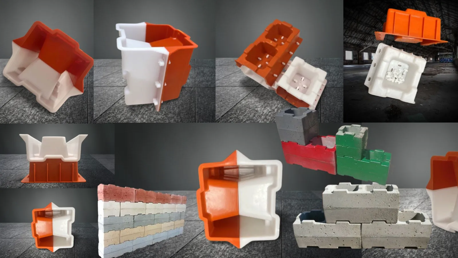 Decorative Concrete Hollow Interlocking Block Molds New Design Block ...