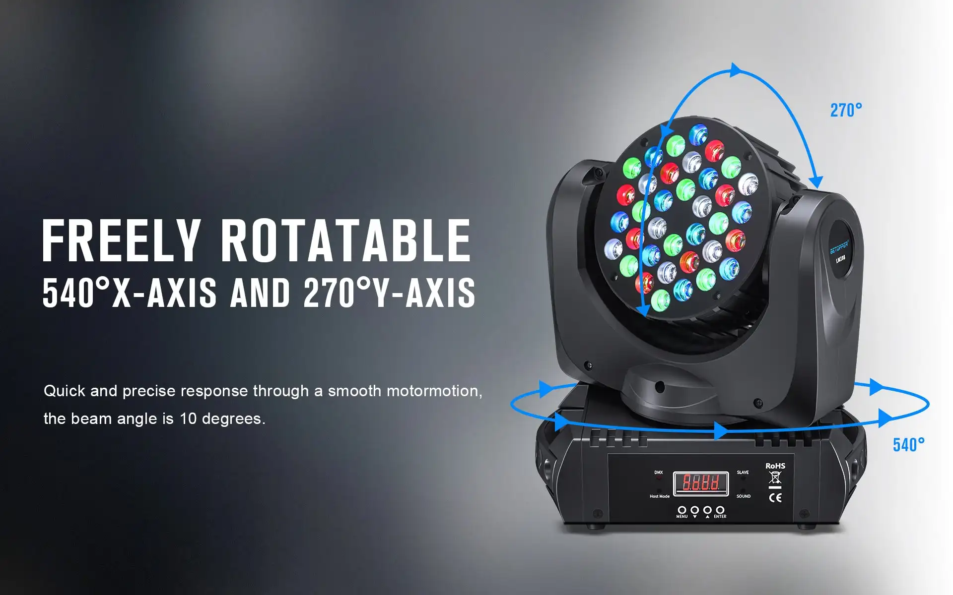 Big Dipper LM108 RGBW LED Moving Head Lights for Clubs