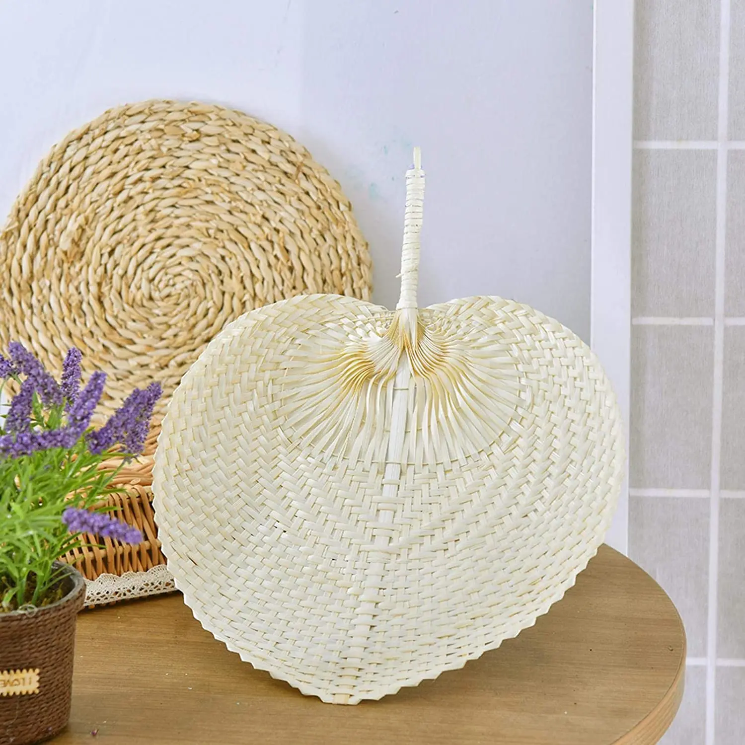 Large Custom Sizes Hand Fan Vintage Wall Hanging Decor 100% Natural ...