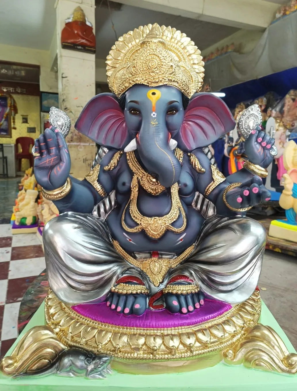 Pop Ganesha Murti Lord Idol Religious Statue - Buy Religious Murti ...