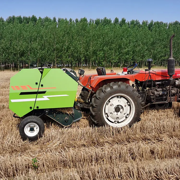 Tractor Mounted Hay Straw And Grass Press Round Baler Machine Hay And Grass Baler Agricultural ...