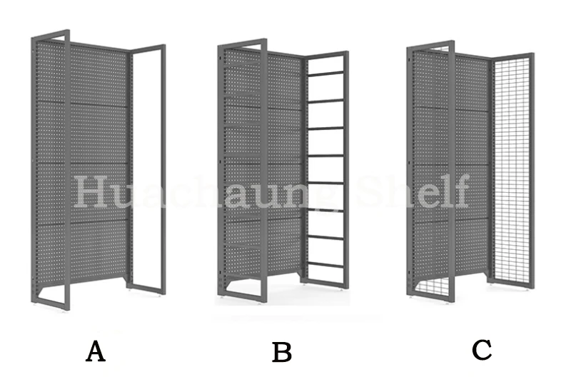 Foshan Runda-2C Supermarket Rack Double Single Side Light Duty Good ...