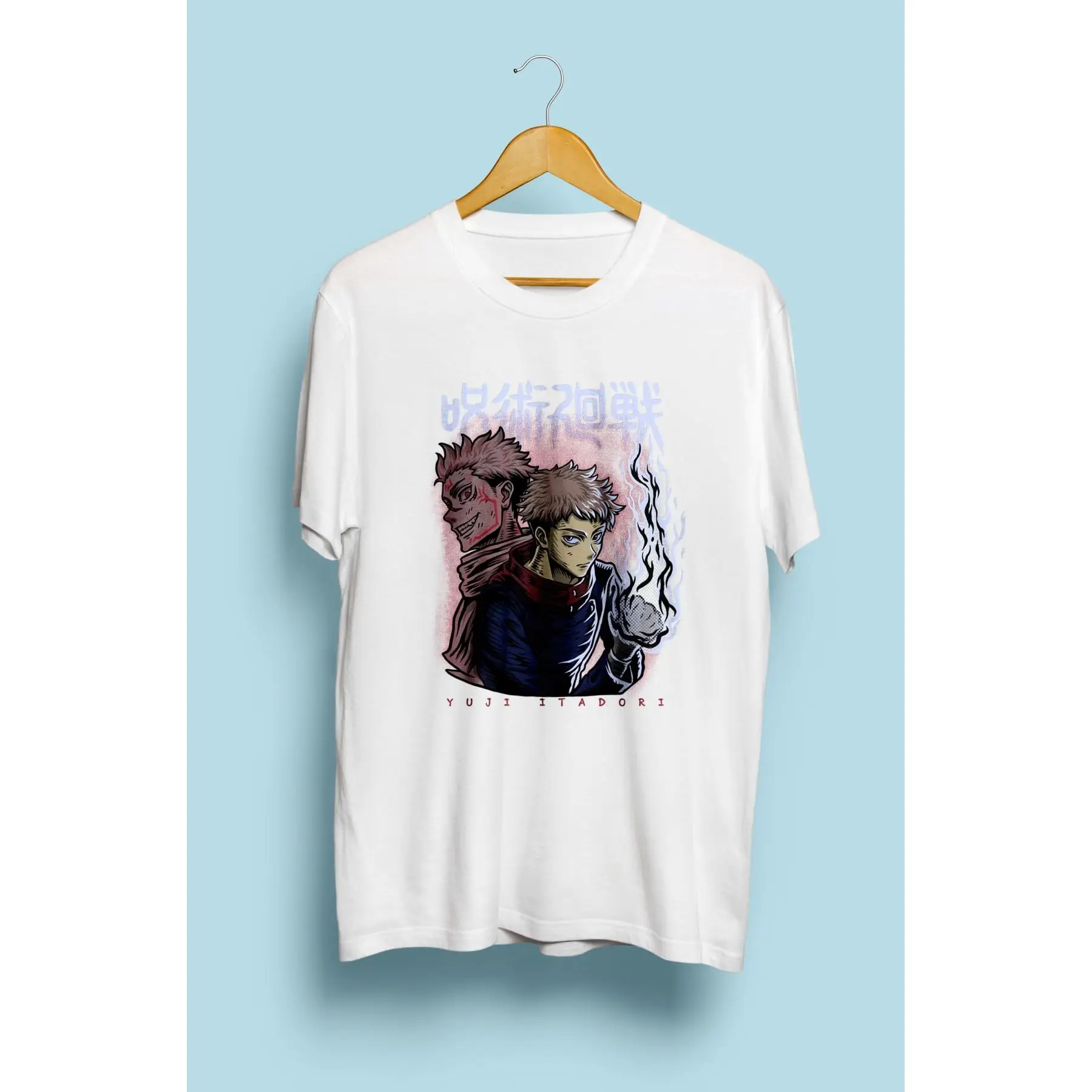 Jujutsu Kaisen Yuji Itadori Anime Character Printed Design T-shirt ...