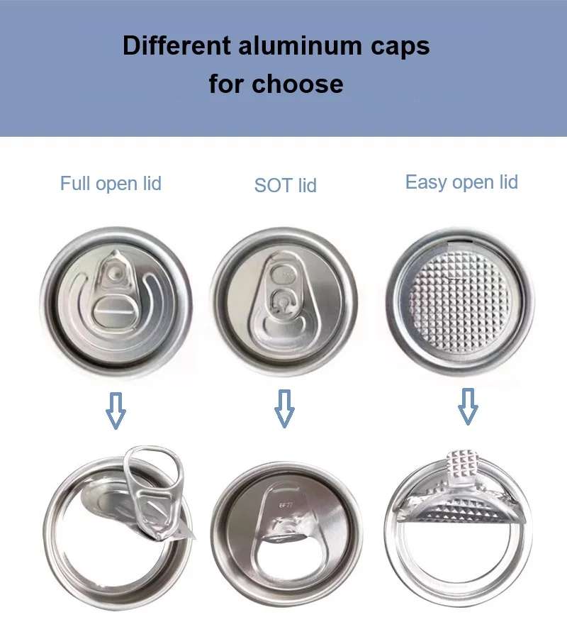 Transparent PET Plastic Beverage Pop Cans Pull Ring Cap 250ml 330ml ...