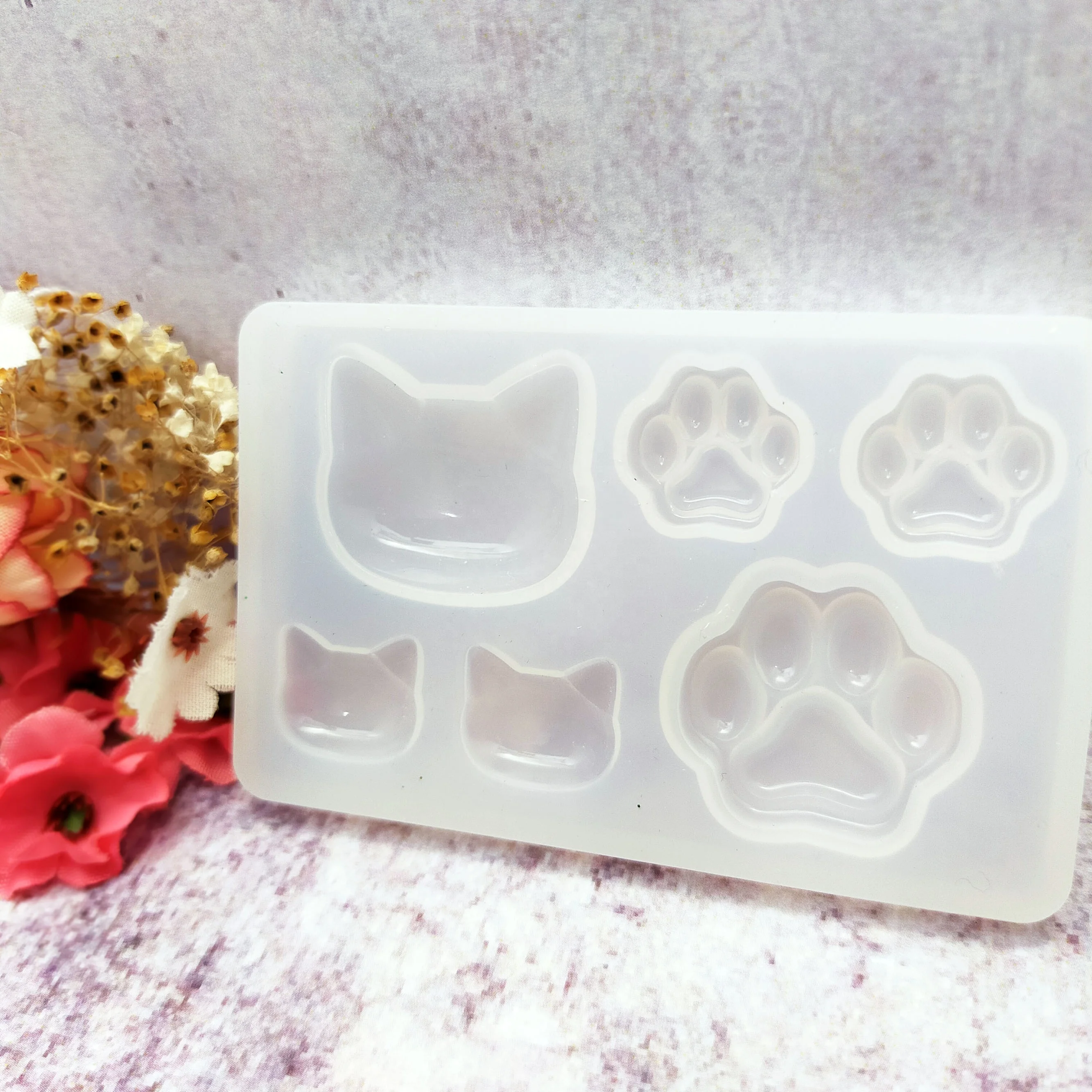 Hot Selling Diy Epoxy Resin Silicone Mold Kittens Cat Paws - Buy Diy Epoxy Resin Mold,Silicone ...