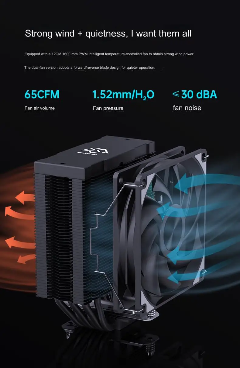 Snowman Mt5-v3 Argb Cpu Cooler - 5 Heatpipe,Silent Fan,Supports Lga1700 ...