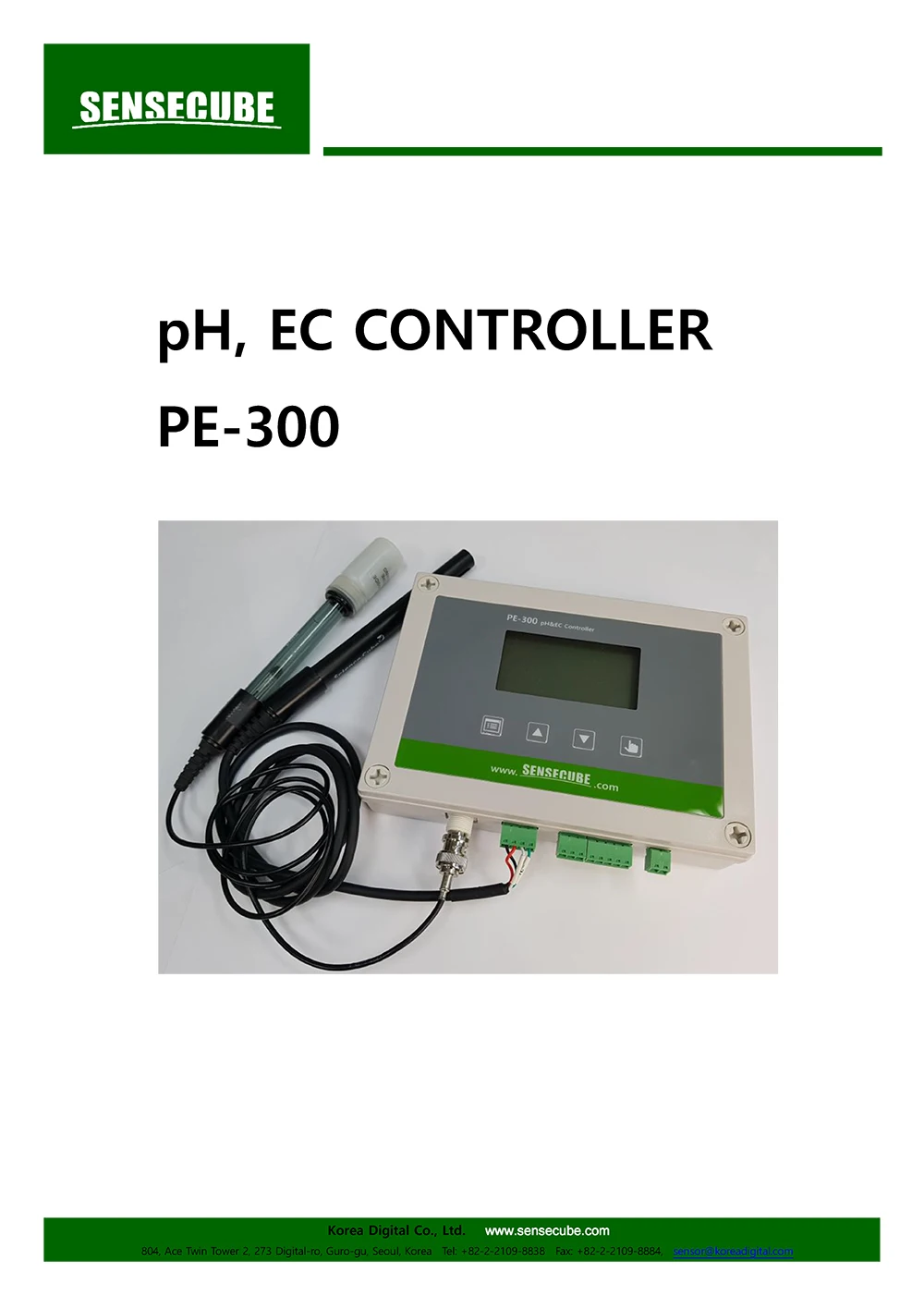 Sensecube Ph & Ec Controller Kcd-pe300 Easy Installation And ...