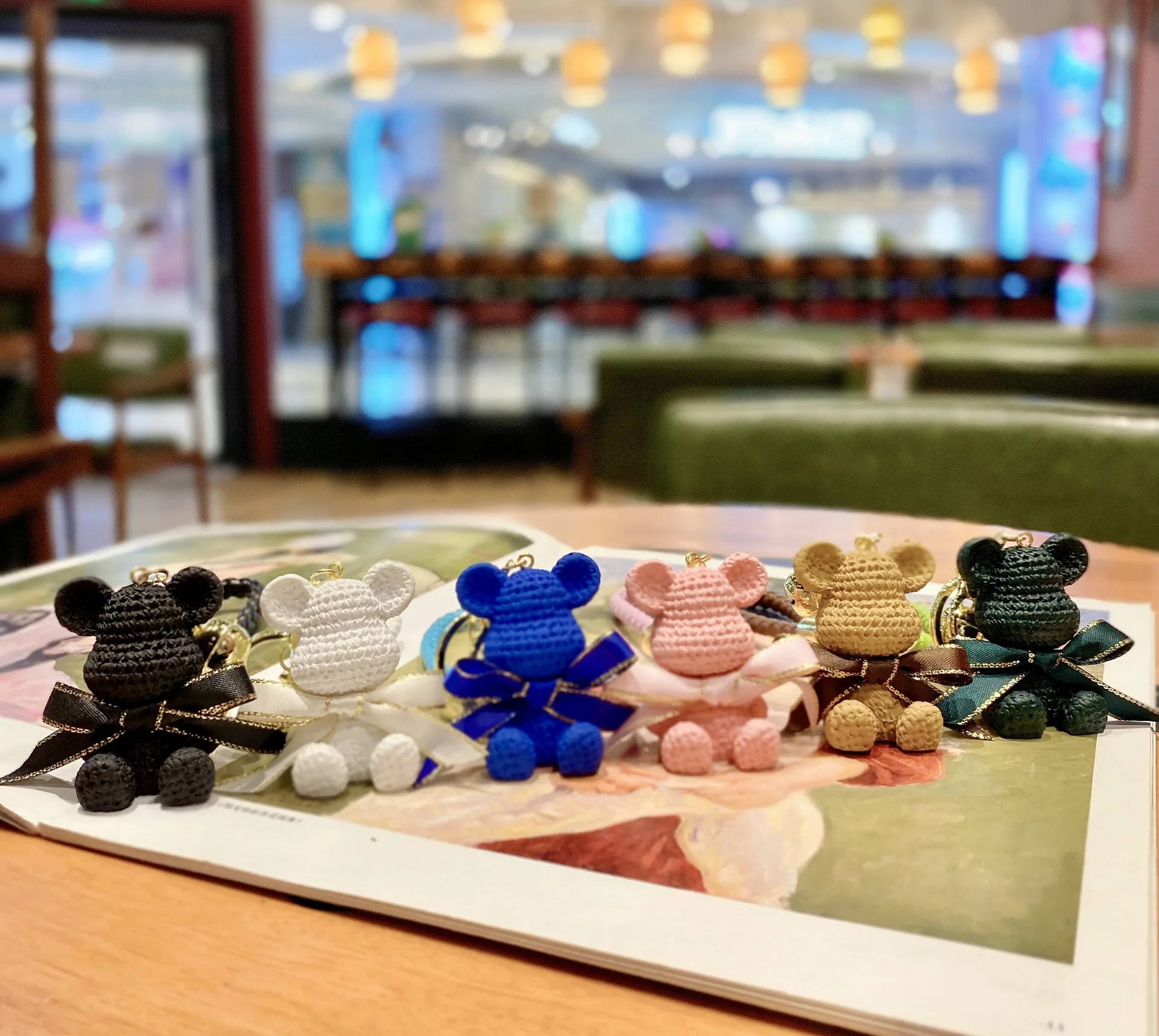 HOT Bow Mini Teddy Bear Keychain Gift Kawaii Backpack Charms