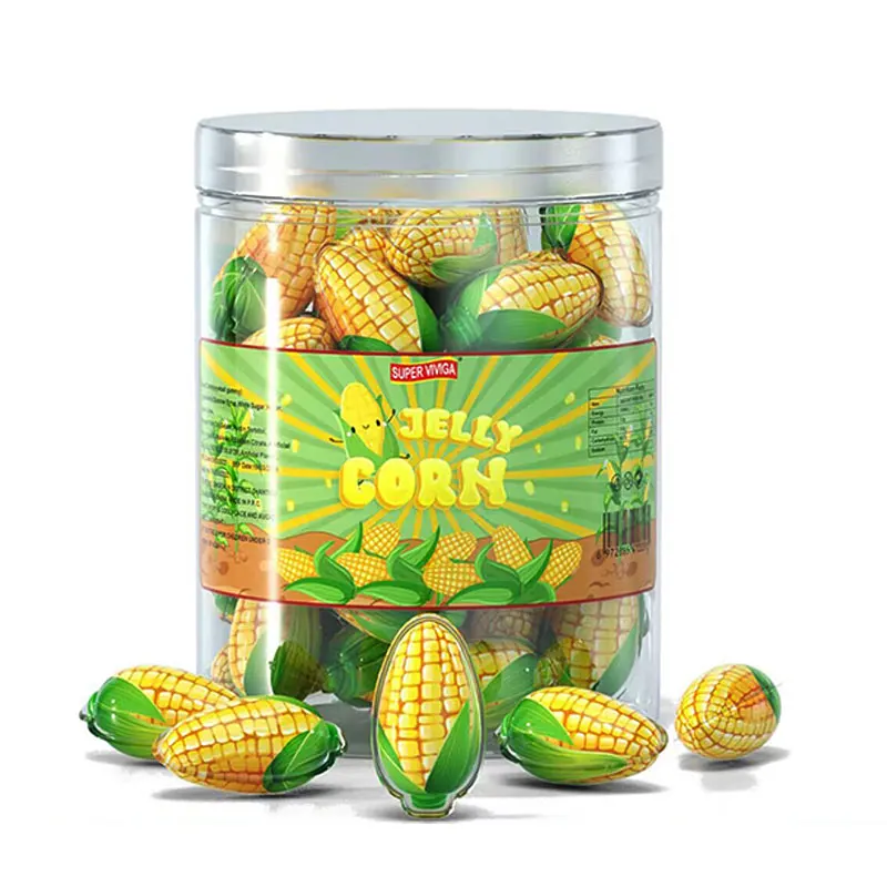 Corn Shape Sandwich Gummy Gelatin Soft Candy Jelly Jam Fudge Filled ...