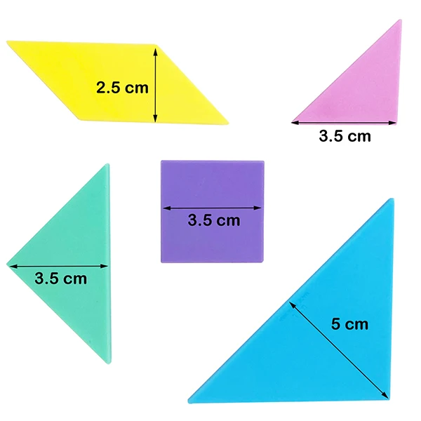 35 PCS Transparent Geometria Tangram - Educational Puzzle