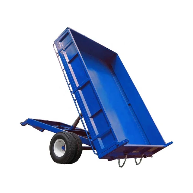 Used Supplier Of Single Axle Farm Trailer Farm Tipping Trailer For ...