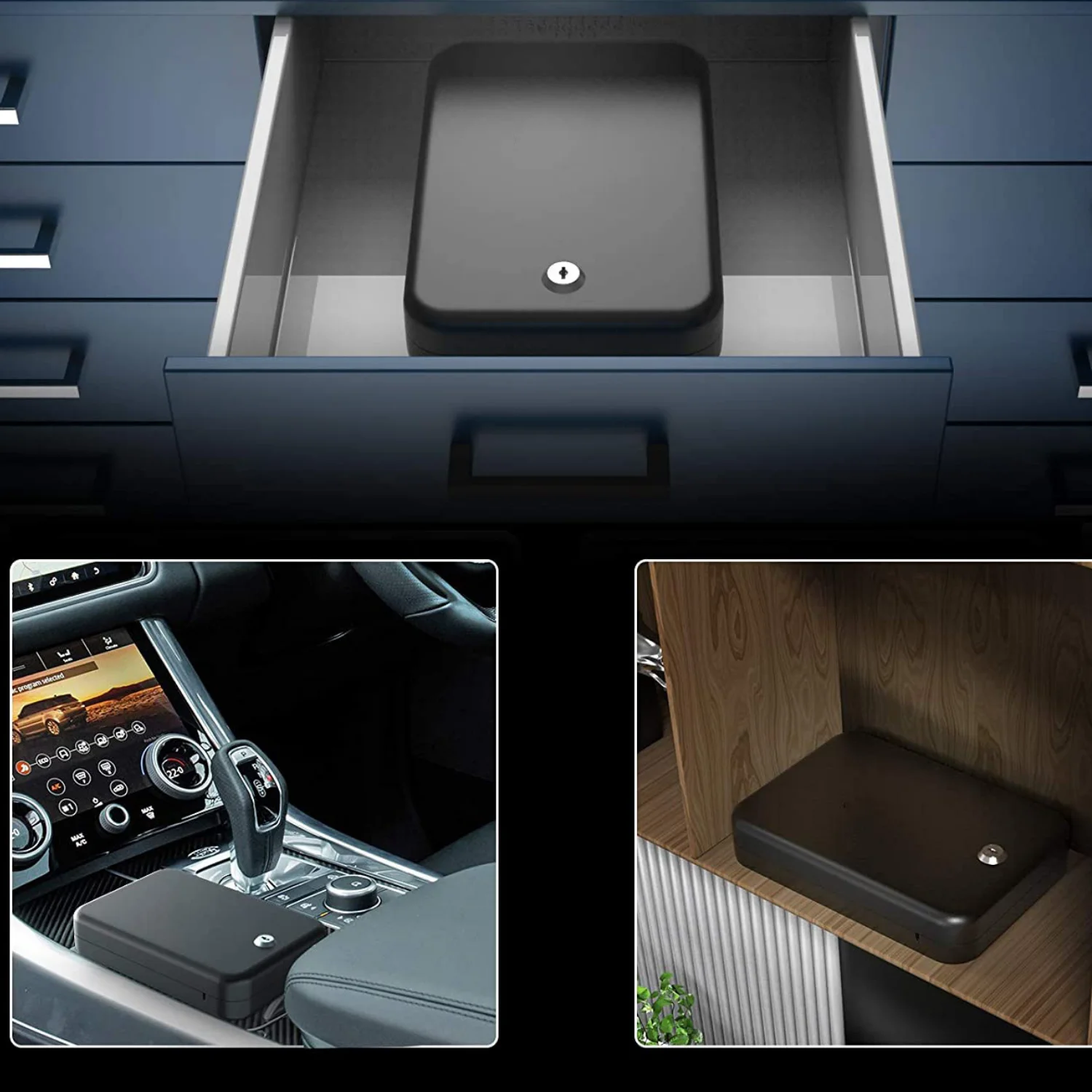 Wholesale Small Portable Car Gun Safe Storage Lock Box