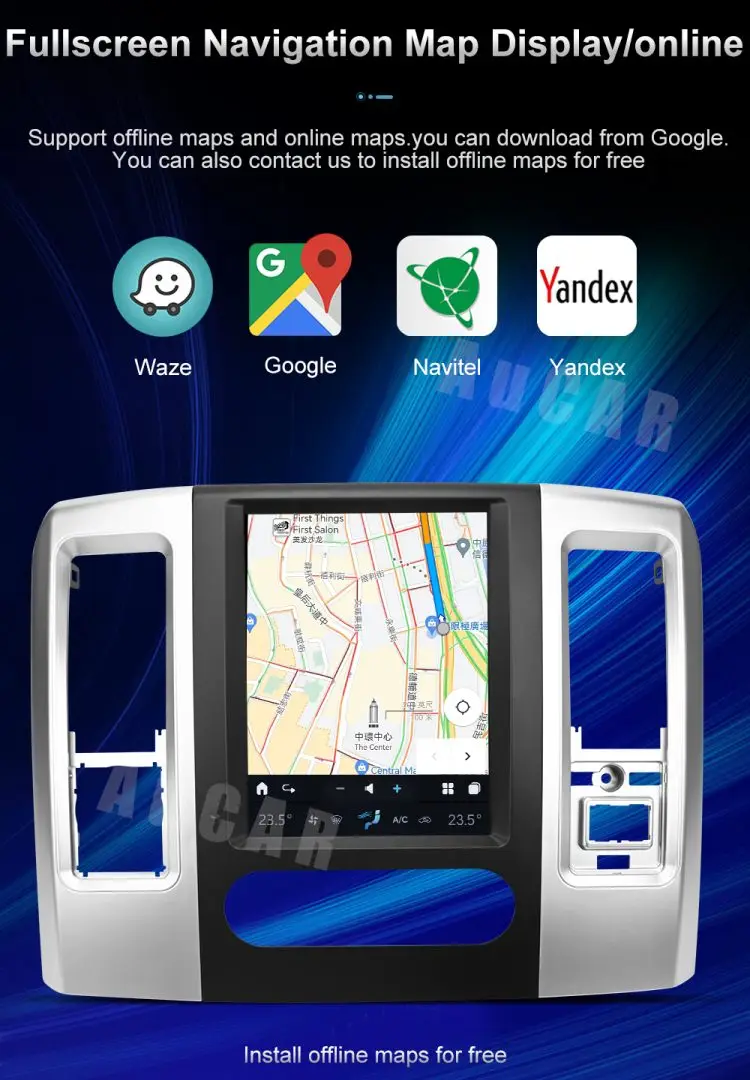 AuCar Tesla Screen 10.4" Android 11 8G-128G Car Multimedia DVD Player ...