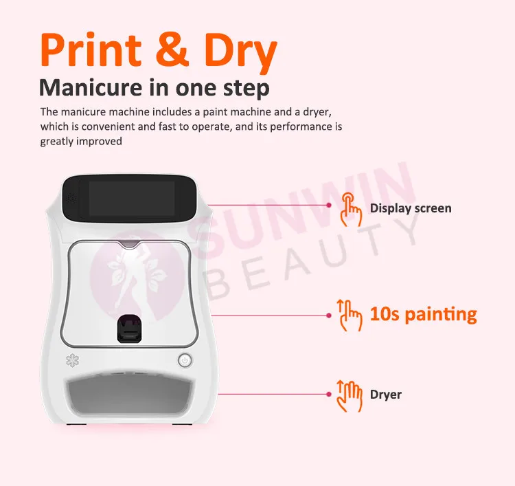 2023 Nail Printer Finger Diy Print Art Wifi Automatic 3d Art Designs ...