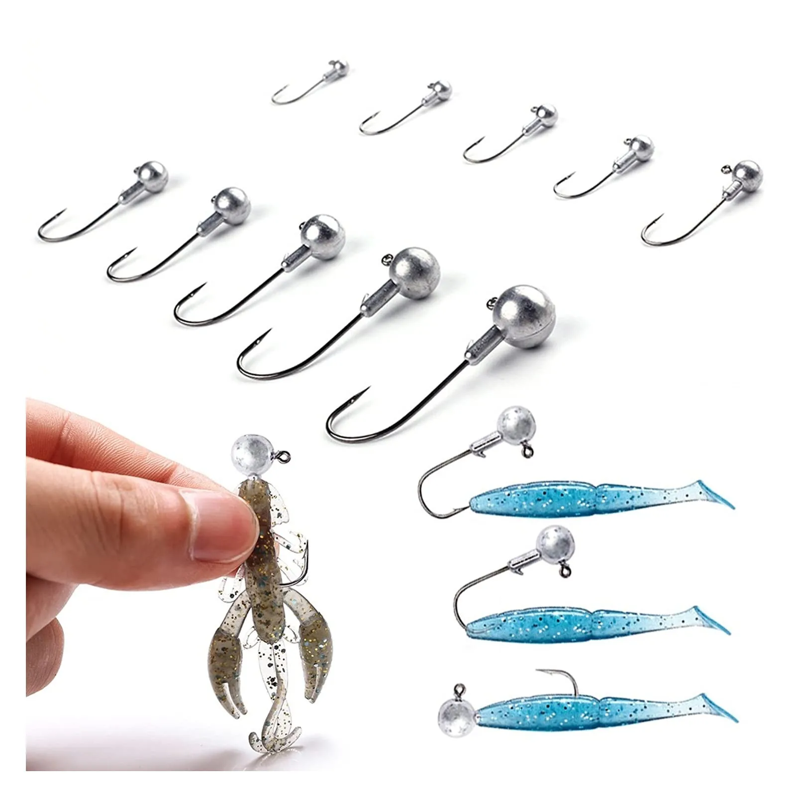 Oem Crank Jig Head Hook Fishing Hook Head Jig Lure Hard Bait Soft Worm ...