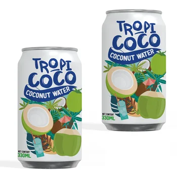 New Brand Coconut Water Tropicoco 330ml Aluminum Can Fresh Vietnam ...