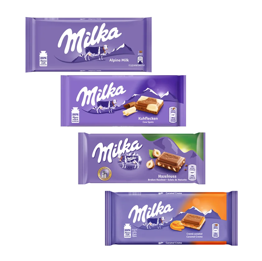 Milka Alpine Milk 24 X 100g Bar / Melting Milka Alpine Milk Bar ...