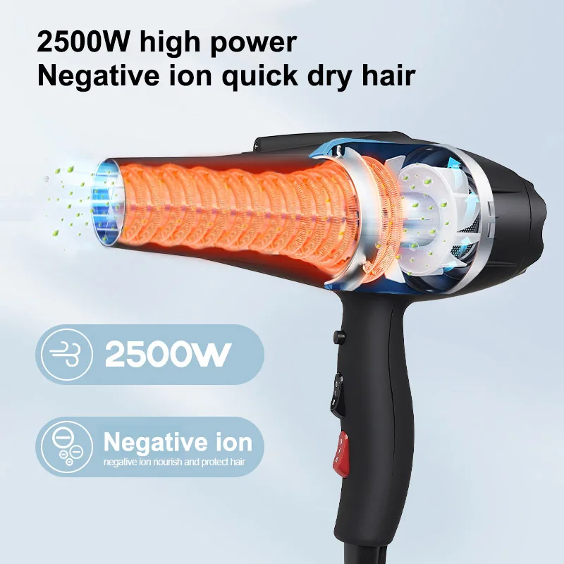 Professional Fast Dry Blow Salon Light Weight Diffuser Ionic Salon Hair Blow Powerful High Speed ...