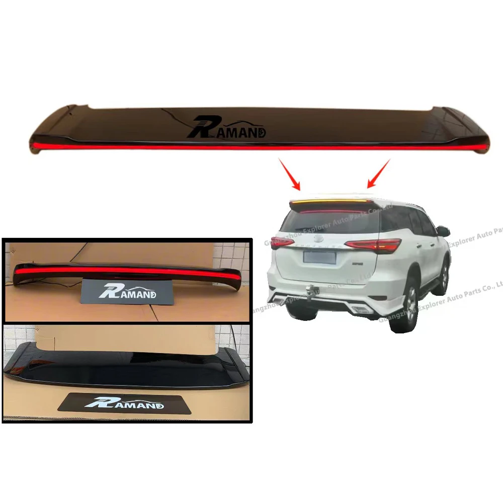 High Quality LED Rear Wing Spoiler for Fortuner 2016-2024