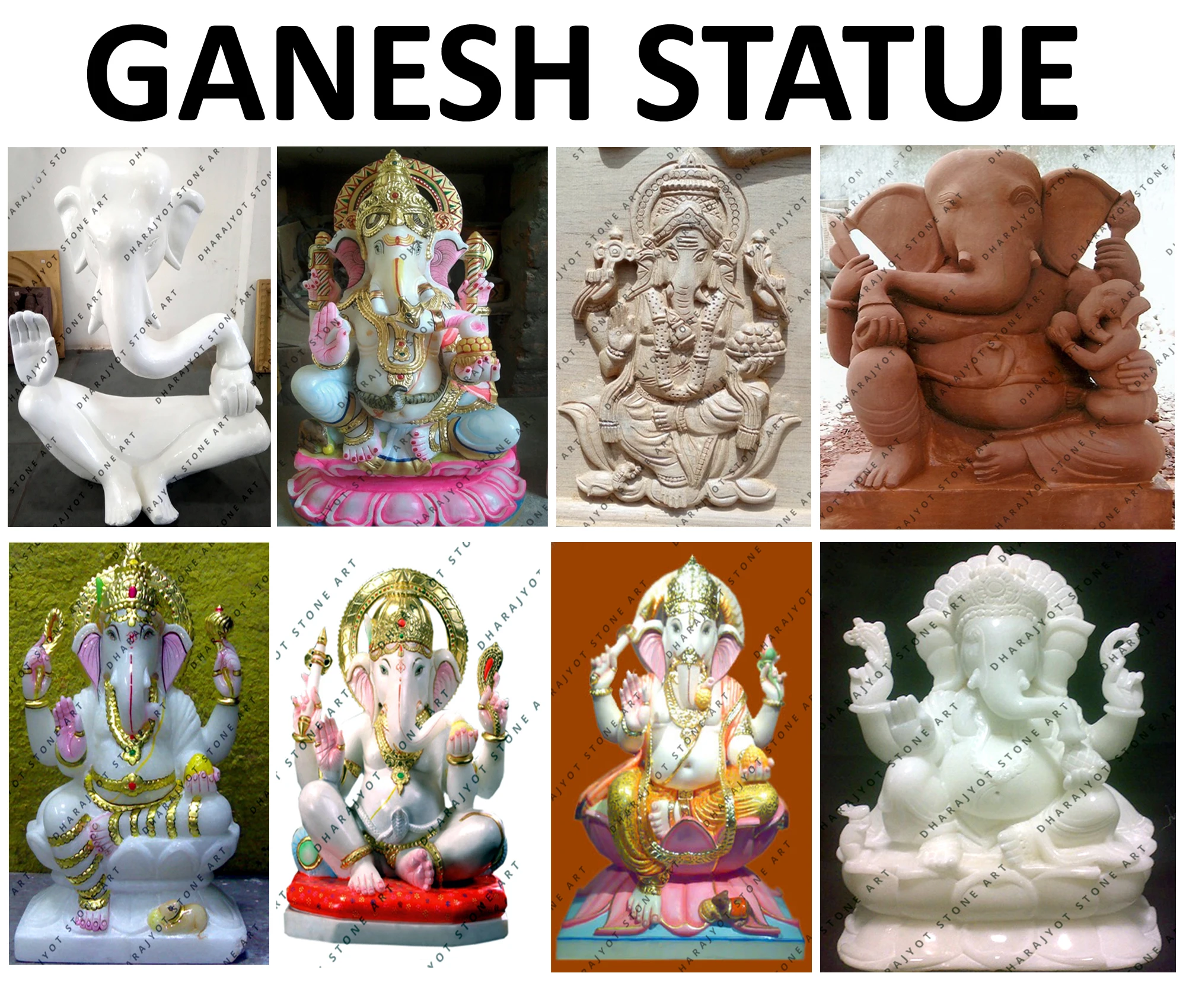 Antique Sandstone Hand Carved Ganesh Statue Sculpture Premium Quality ...
