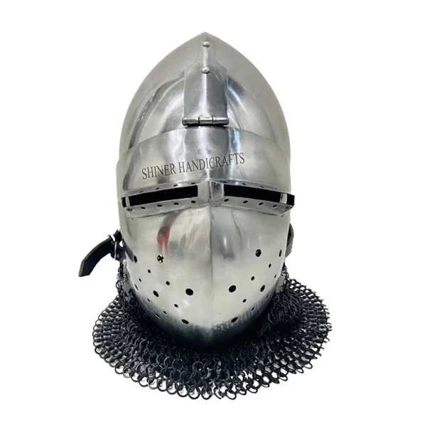 Medieval Armor 18 Gauge Steel Medieval Combat Pig Faced Bascinet Armor ...