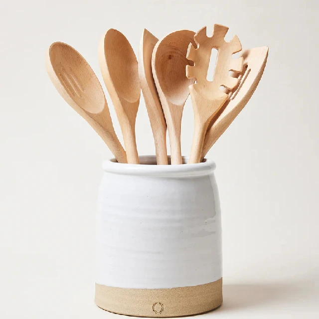 100% Export Quality Flatware Utensils Set Wooden Made Utensils Set ...