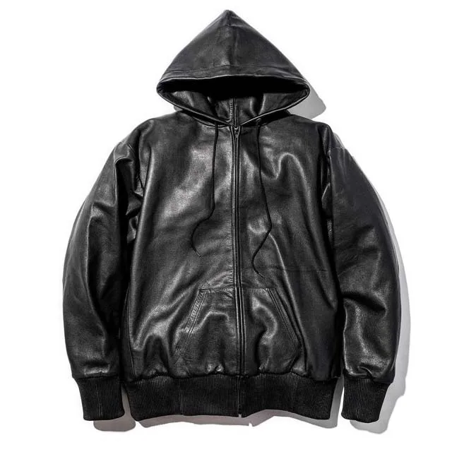 Men's Genuine Sheepskin Leather Jogging Tracksuit Jacket Trousers ...