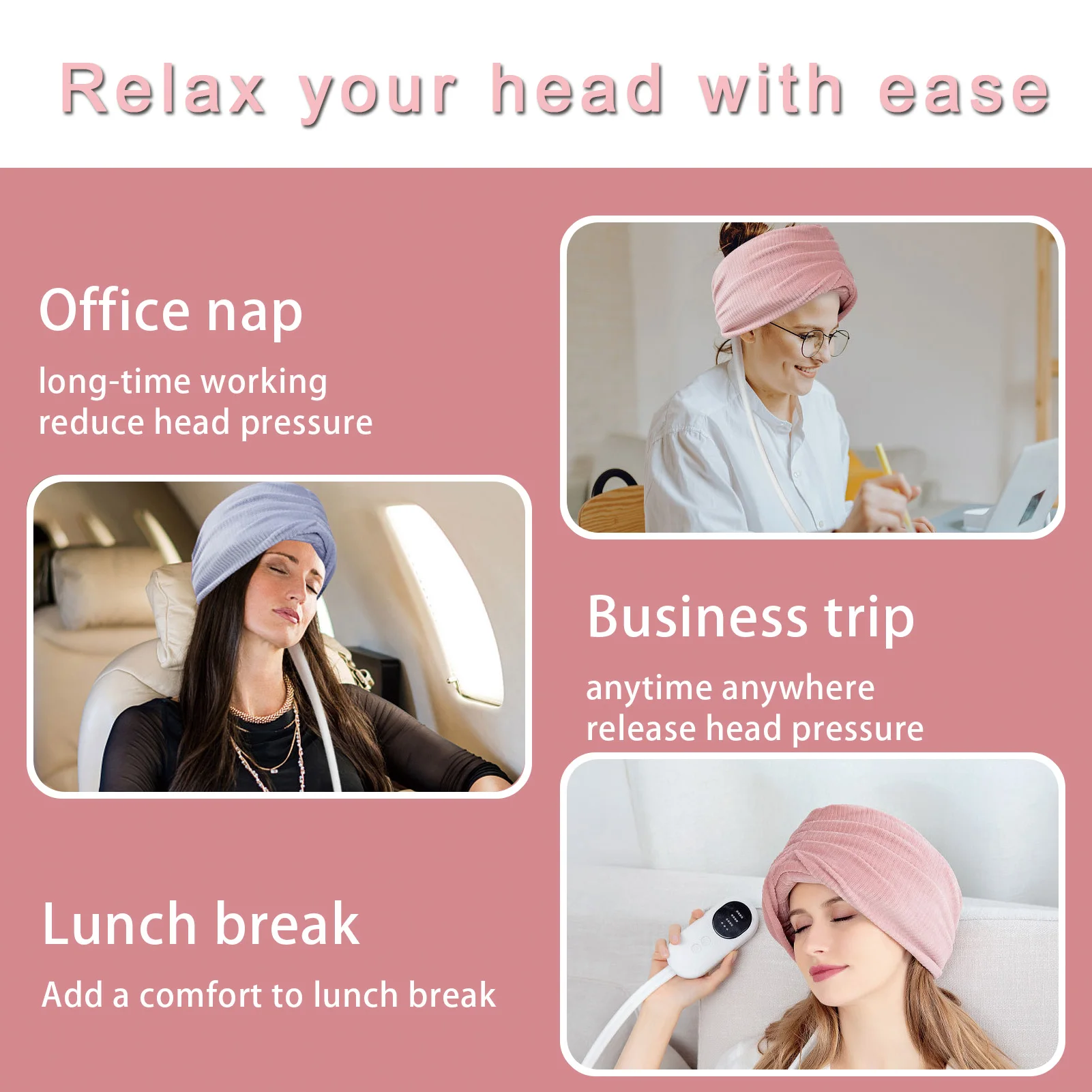 Portable Relief Headache Massage Rechargeable Air Compression Electric ...