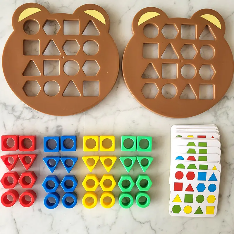 Matching Cards Geometric Matching Puzzle Game Shape Matching Game Color ...